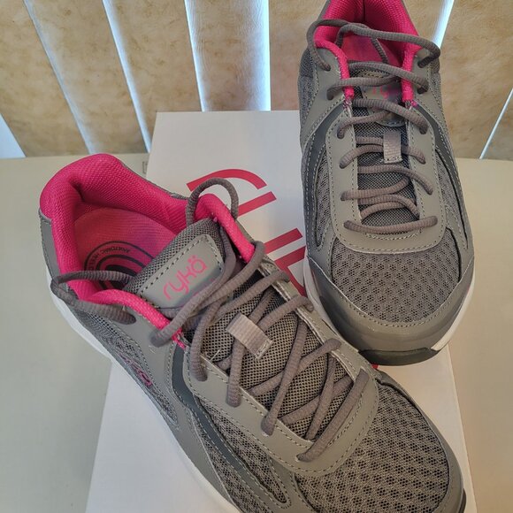 Ryka | Shoes | Ryka 75 Wide Dash 3 Walking Shoes Greypink New With Box ...